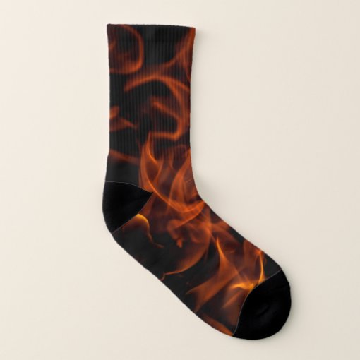 Flame Of Fire Ball Collection All-Over-Print Socks | Zazzle