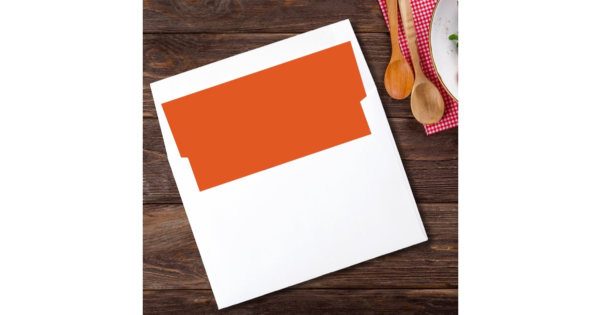 Flame Red vibrant modern accent solid color Envelope Liner | Zazzle