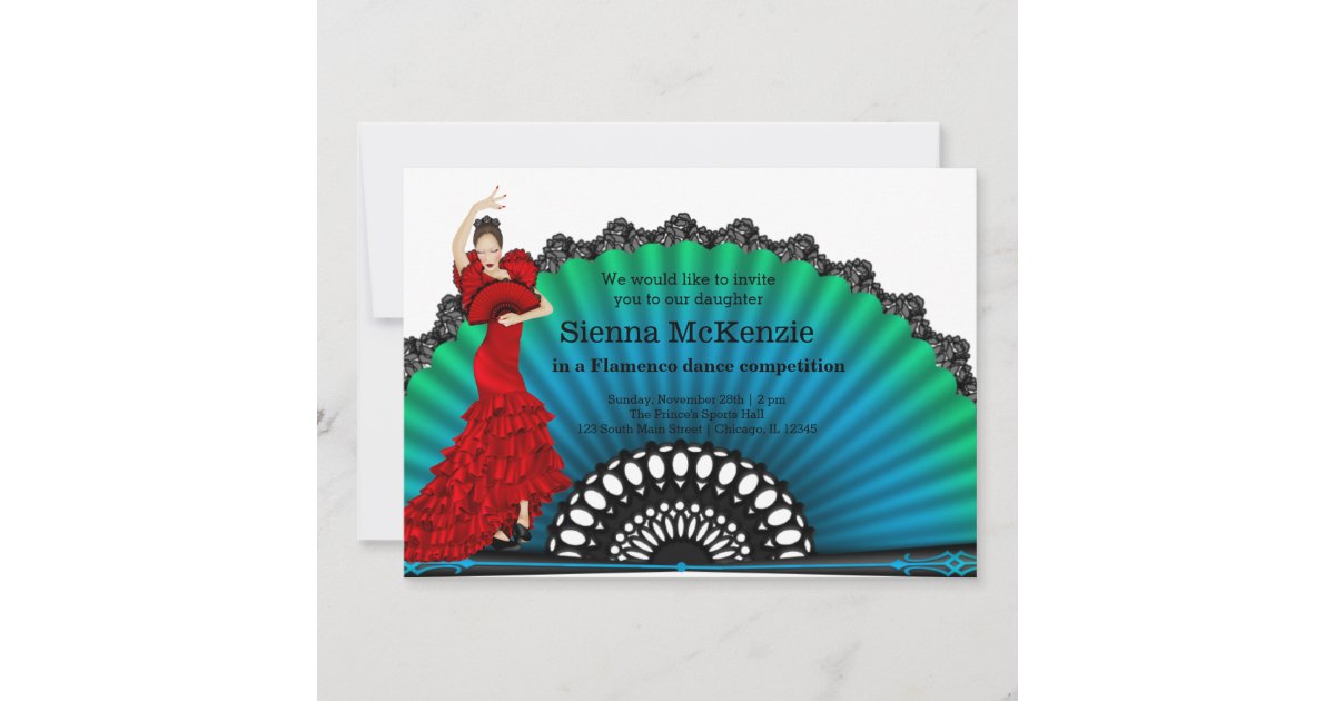 Flamenco dance invitation | Zazzle
