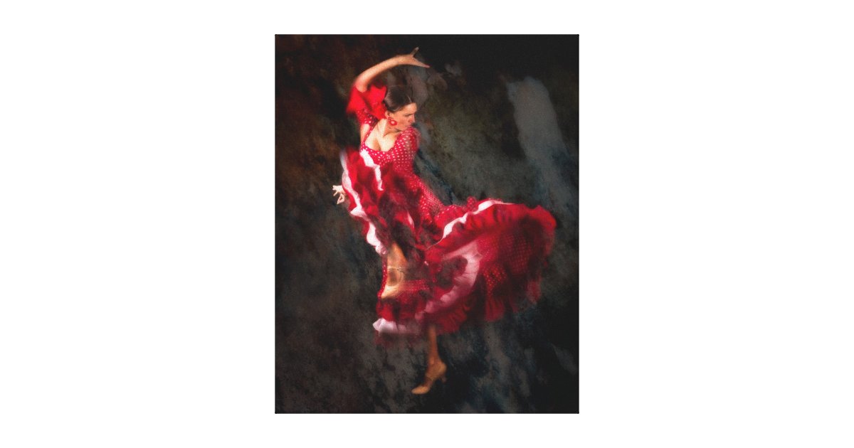 Flamenco dancer canvas print | Zazzle