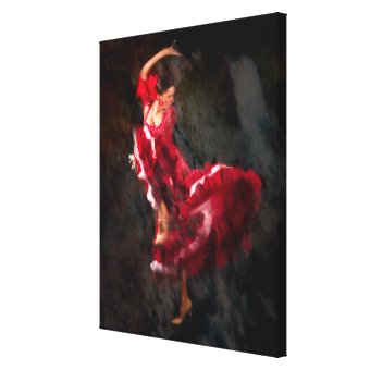 Flamenco dancer canvas print | Zazzle