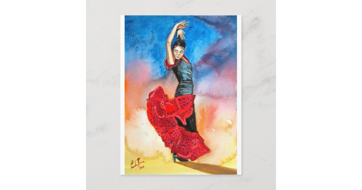 FLAMENCO DANCER POSTCARD | Zazzle