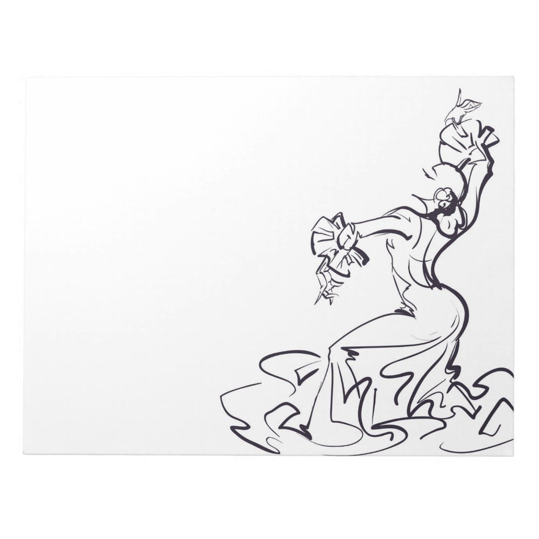 Flamenco dancer sketches notepad | Zazzle