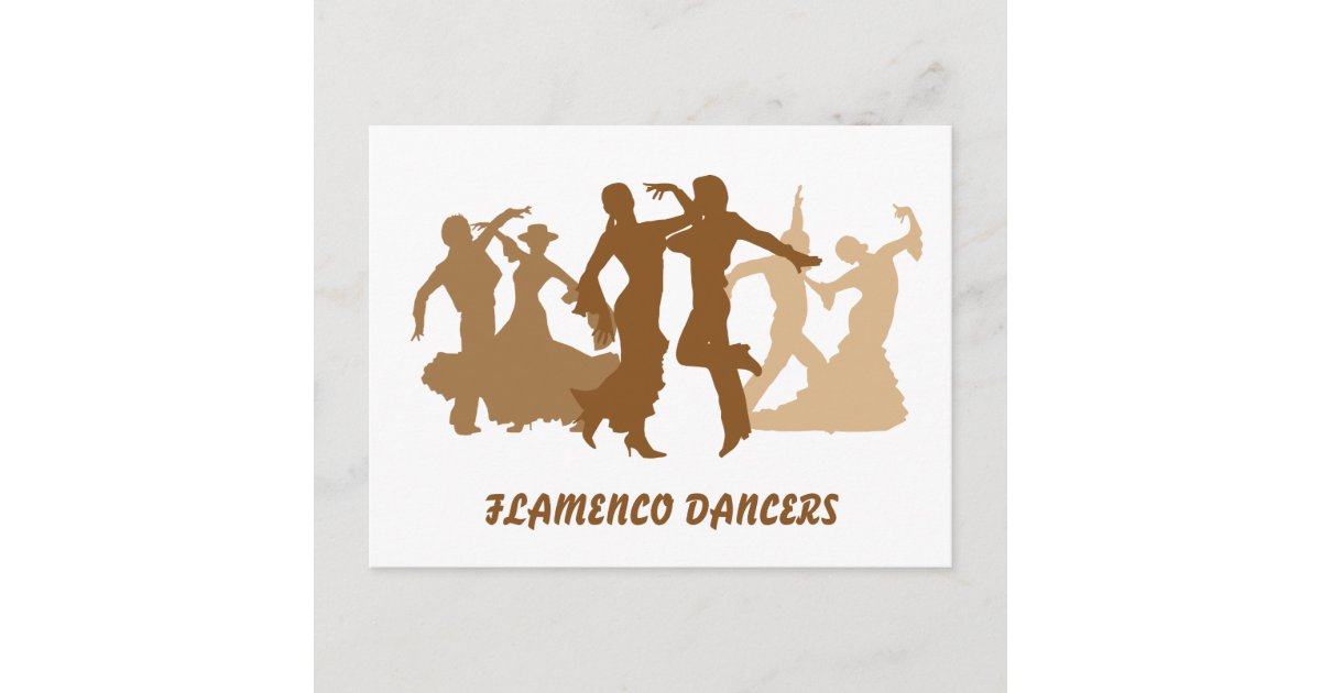 Flamenco Dancers Illustration Postcard | Zazzle