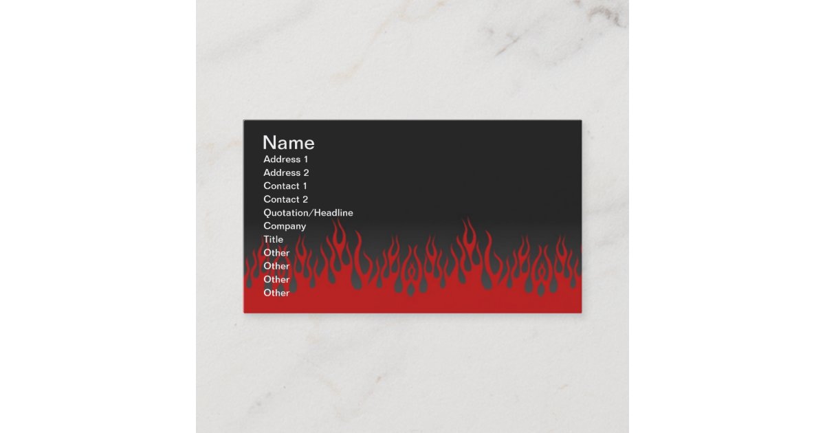 Flames Business Card | Zazzle