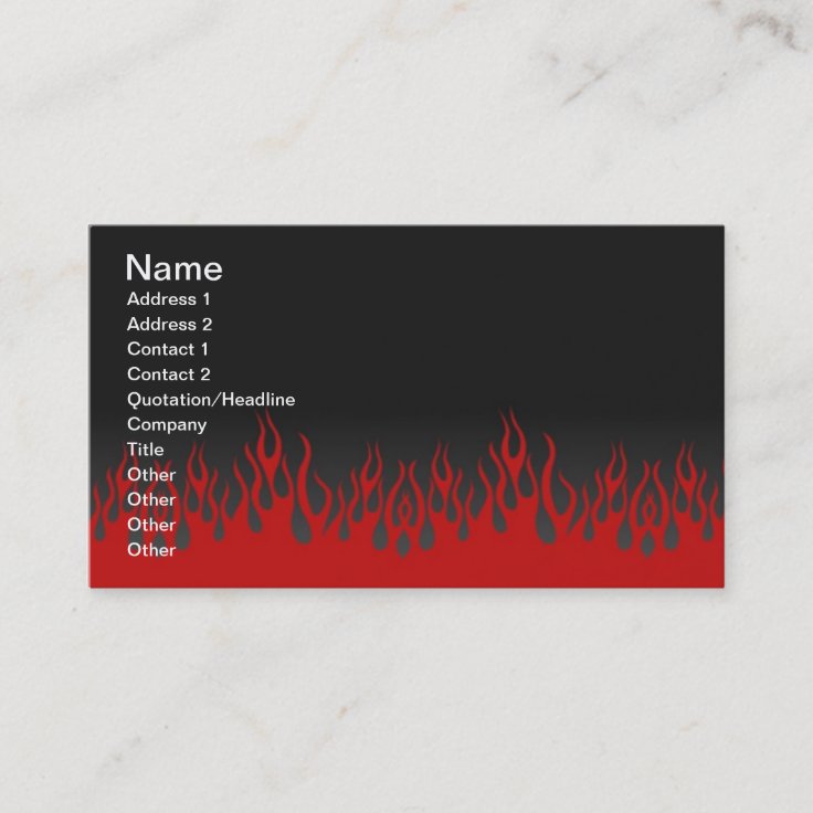 Flames Business Card | Zazzle