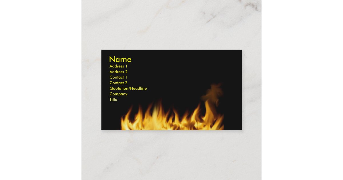 Flames business card | Zazzle