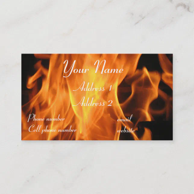Flames Business Card | Zazzle