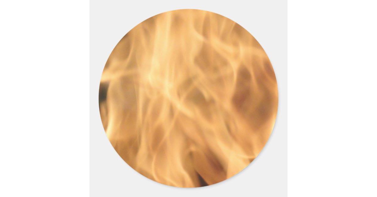 Flames Classic Round Sticker | Zazzle