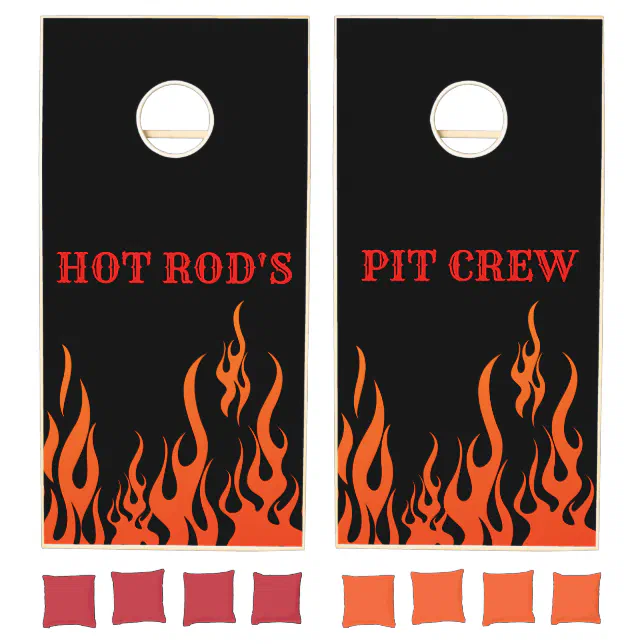 Flames Cool Inferno Fire Flame Cornhole Set | Zazzle