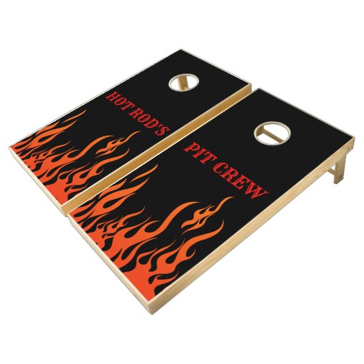 Flames Cool Inferno Fire Flame Cornhole Set | Zazzle