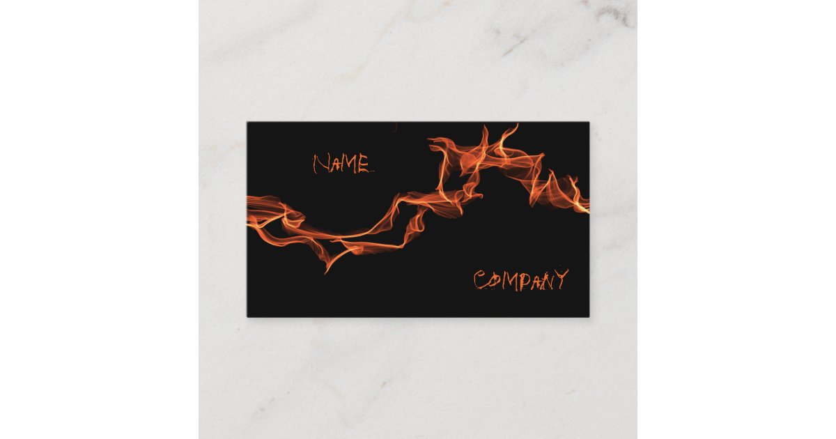 Flames Custom Personalized Business Card | Zazzle