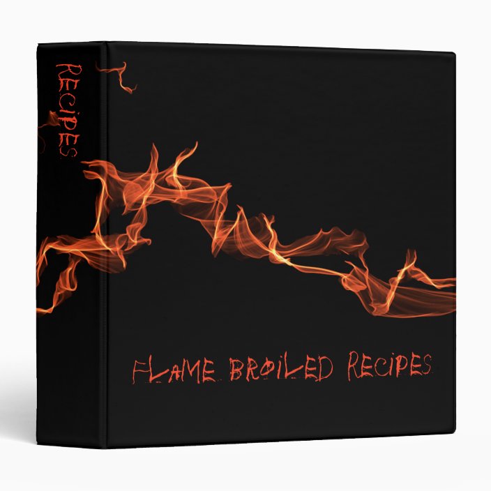 Flames Custom Recipe Binder | Zazzle.com