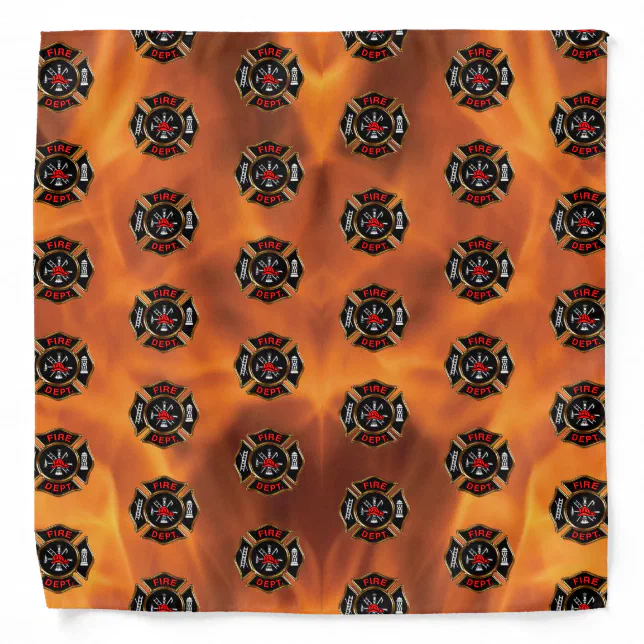 Flames Fire Fighter | Fire Department Pattern Bandana | Zazzle