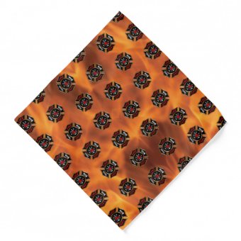 Flames Fire Fighter | Fire Department Pattern Bandana | Zazzle