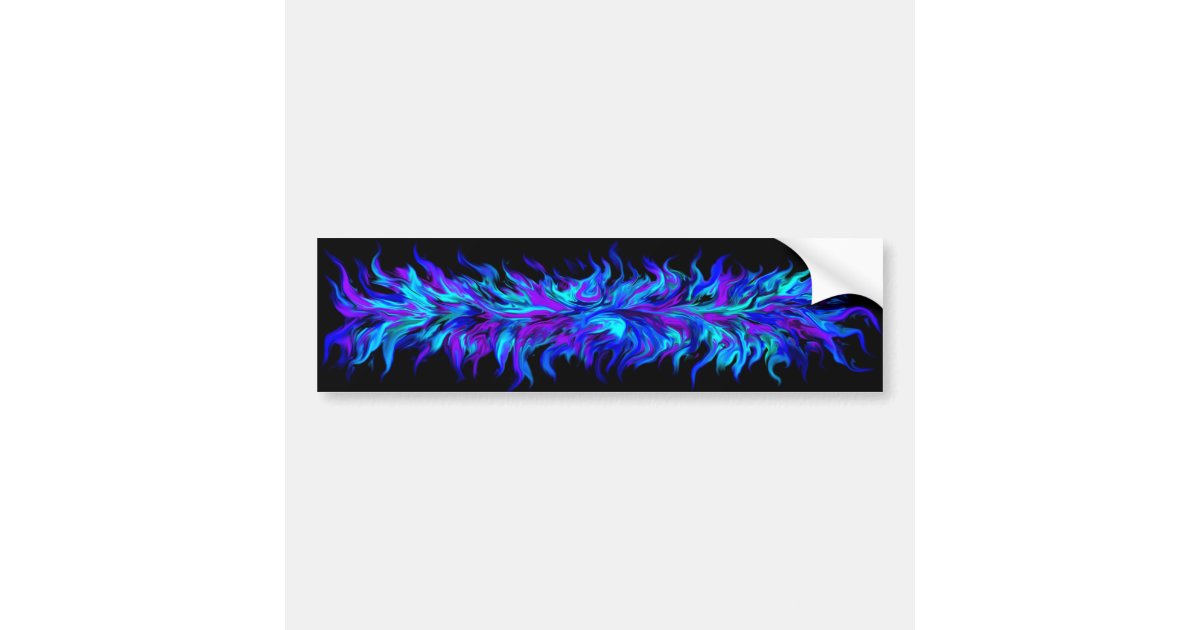 Flames in Rainbow Style Bumper Sticker | Zazzle
