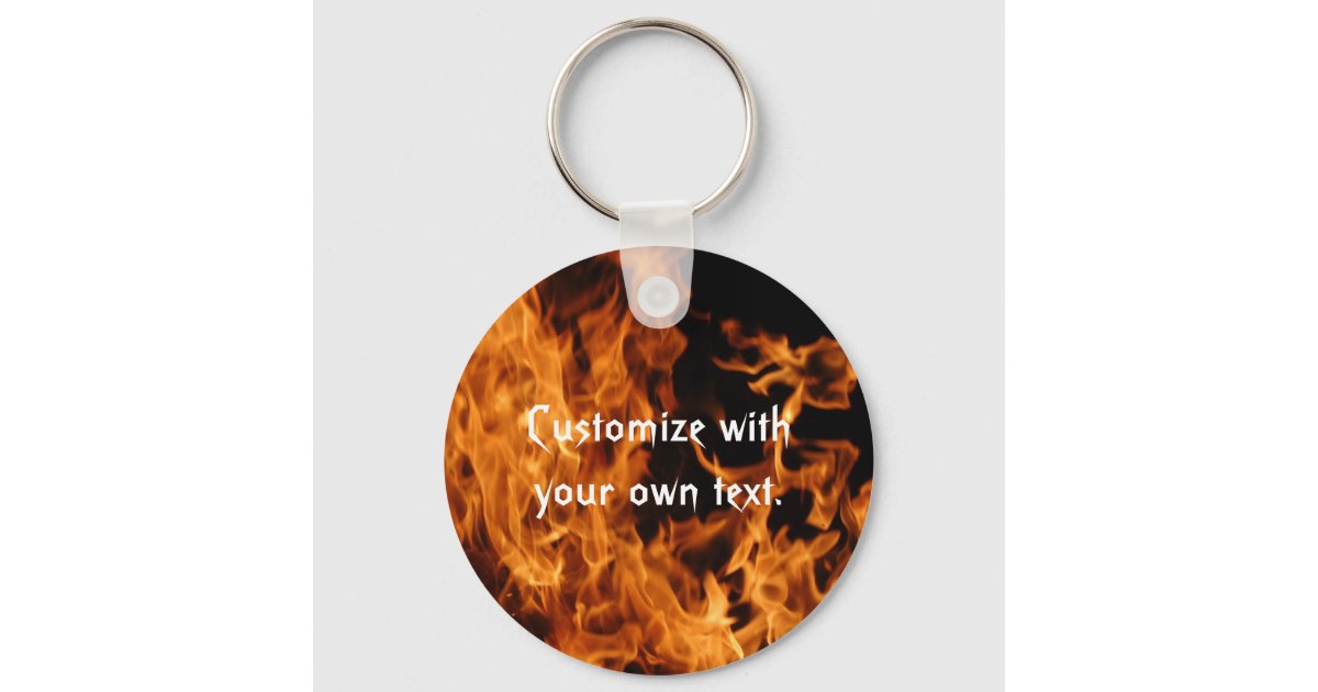 Flames Keychain | Zazzle