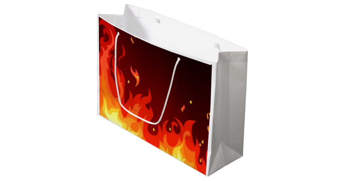 Flames Large Gift Bag | Zazzle