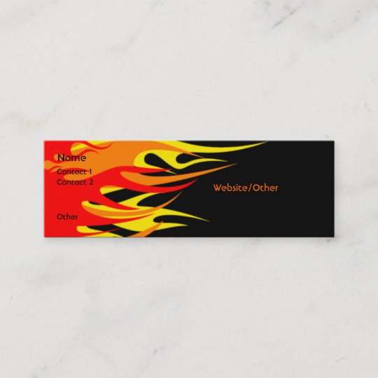 Flames Mini Business Card | Zazzle.com