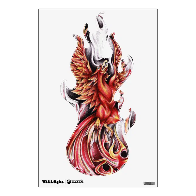 Flames of the Phoenix Wall Decal | Zazzle
