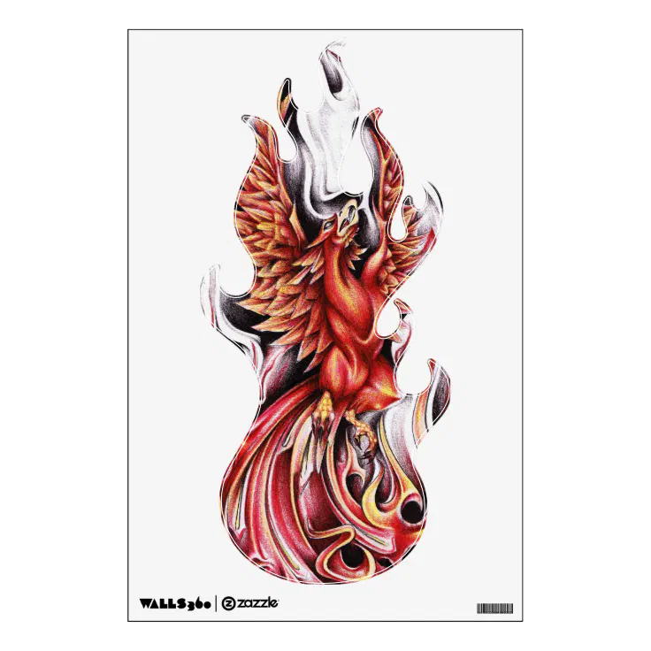 Flames of the Phoenix Wall Decal | Zazzle