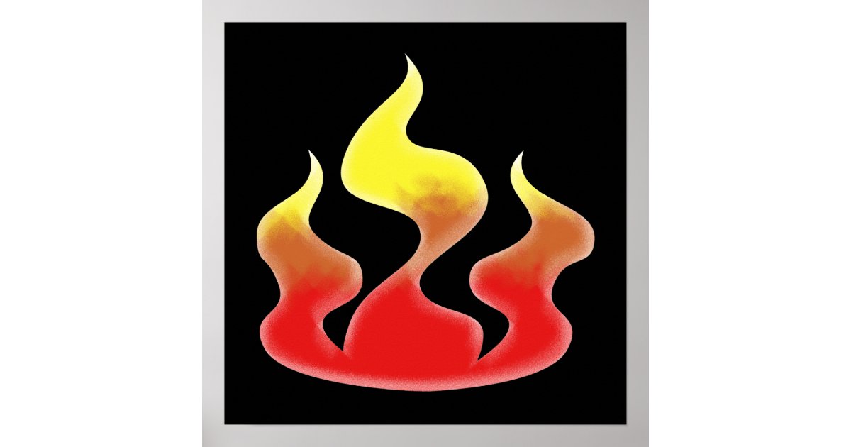 Flames Poster | Zazzle