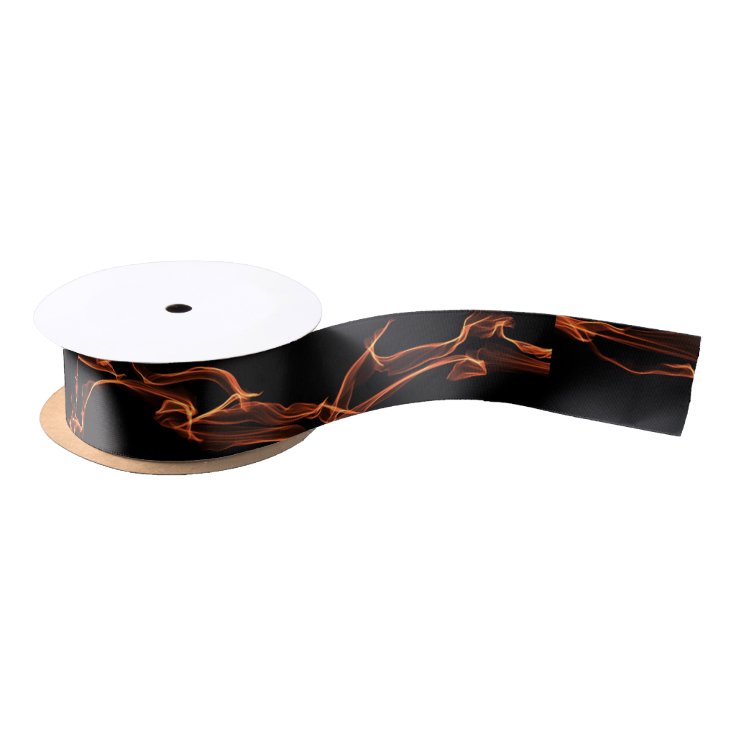 Flames Satin Ribbon | Zazzle