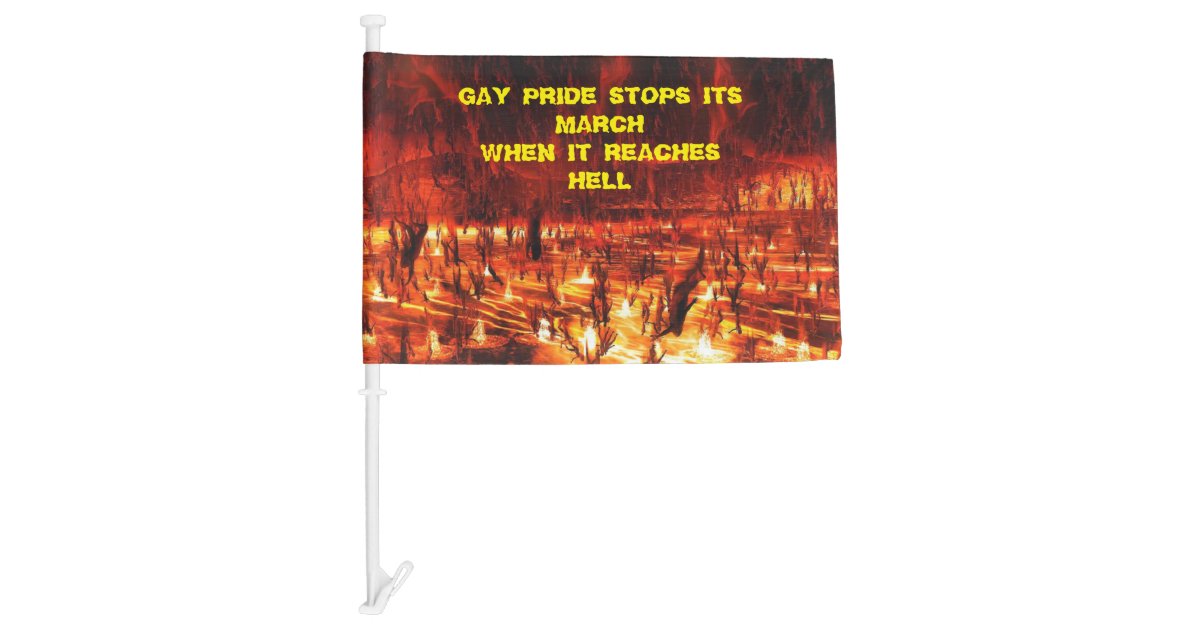 FLAMING CAR FLAG | Zazzle