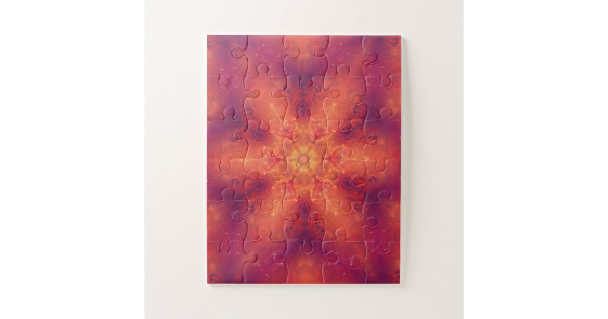 Flaming Fiery Phoenix Burning Snowflake Jigsaw Puzzle | Zazzle