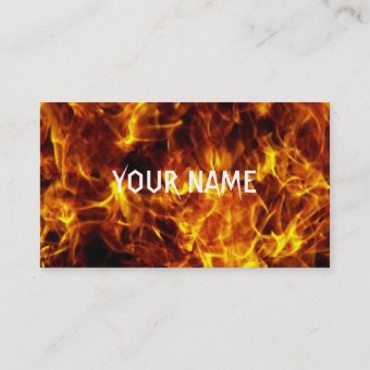FLAMING FIRE BUSINESS CARD 2 | Zazzle