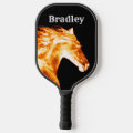Flaming Fire Horse Personalized Pickleball Paddle | Zazzle