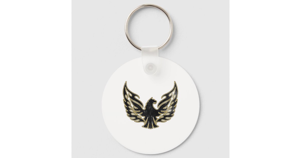 Flaming Firebird Keychain | Zazzle