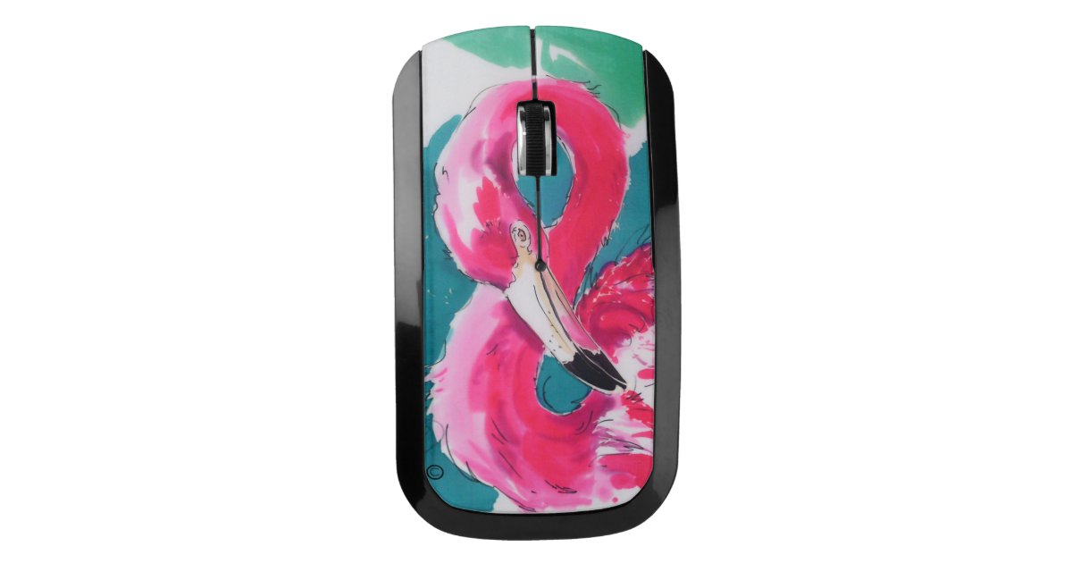 Flaming Flamingo wireless Mouse | Zazzle