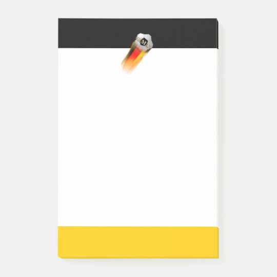 Flaming Germany Soccer Ball on Flag Post-it Notes | Zazzle.com