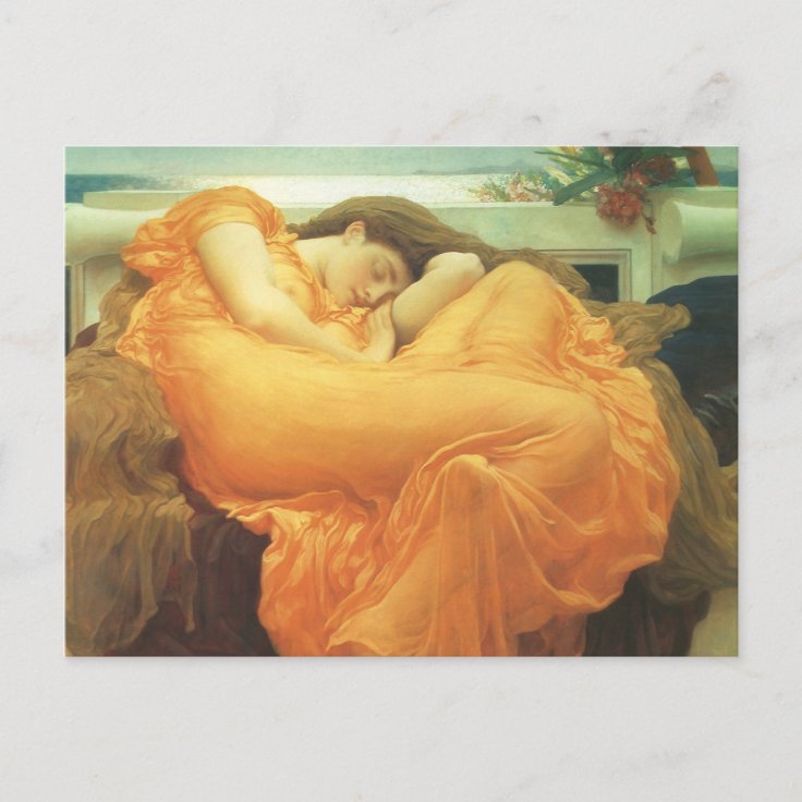 Flaming June by Lord Frederic Leighton Postcard | Zazzle