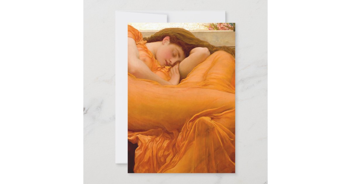 Flaming June Painting By Frederic Leighton Invitation | Zazzle
