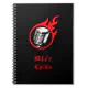 Flaming Mic Notebook | Zazzle