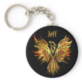 Flaming Phoenix Keychain | Zazzle