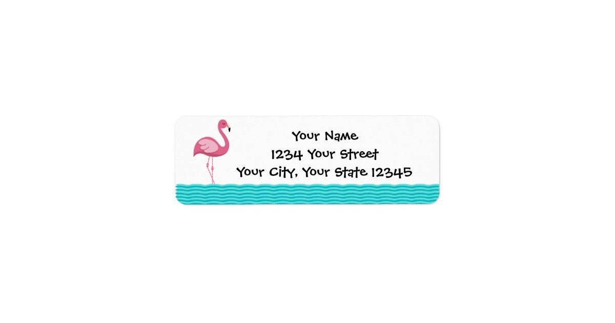 Flamingo Address Label | Zazzle