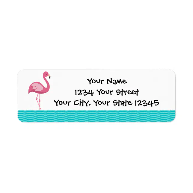 Flamingo Address Label | Zazzle