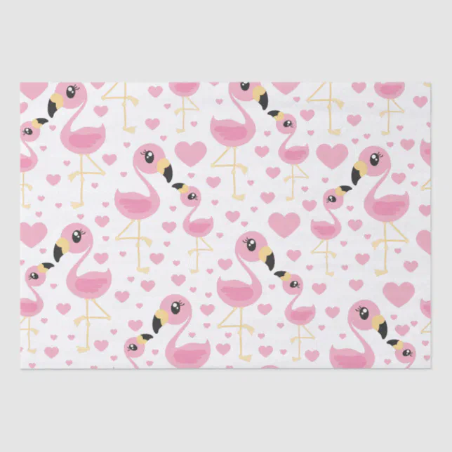 Flamingo Baby Shower Cute Tropical Tissue Paper | Zazzle