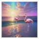 Flamingo Beach Poster | Zazzle