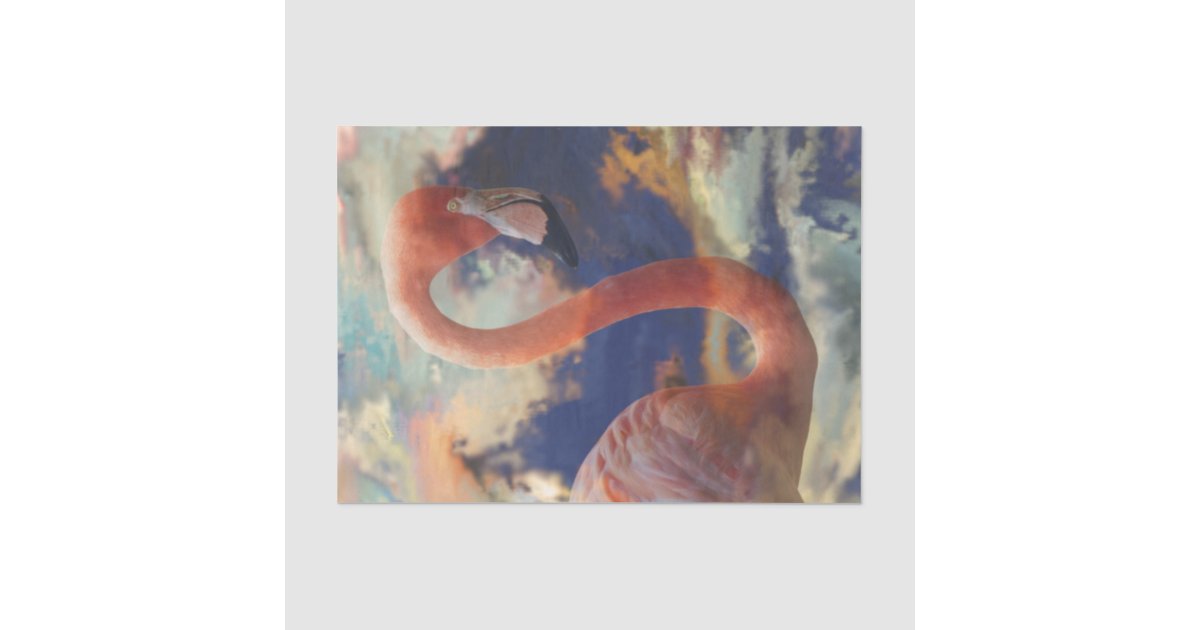 Flamingo Breeze Decoupage Tissue Paper | Zazzle