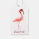 Flamingo Christmas gift tag | funny personalized | Zazzle