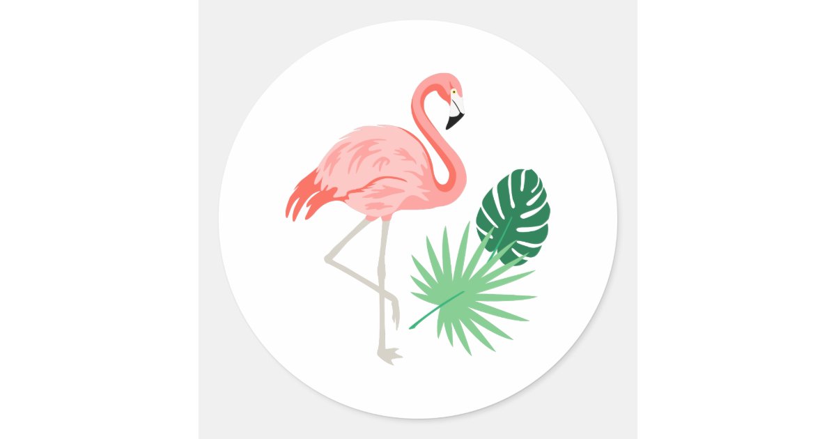 Flamingo Classic Round Sticker | Zazzle