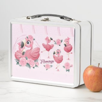 Flamingo Collection Metal Lunch Box | Zazzle