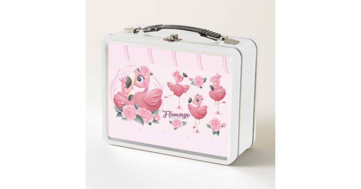 Flamingo Collection Metal Lunch Box | Zazzle