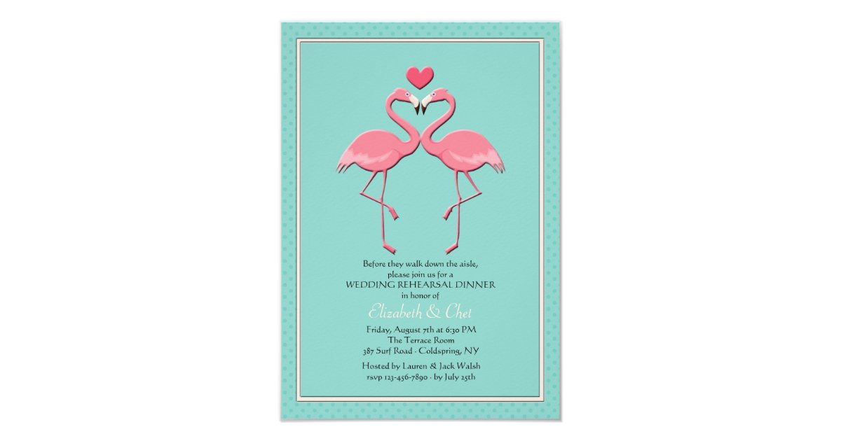 Flamingo Couple Invitation | Zazzle.com