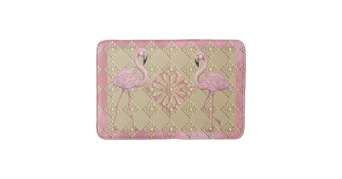 Flamingo Dance Bath Mat | Zazzle