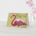 Flamingo Get Well Soon Card | Zazzle